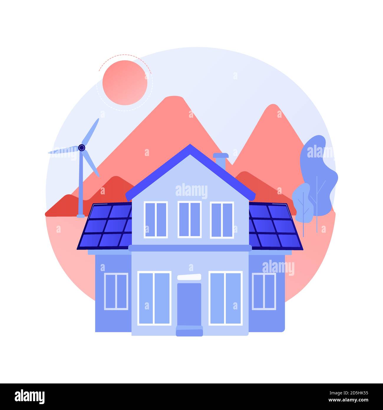 Eco house abstract concept vector illustration Stock Vector Image & Art ...