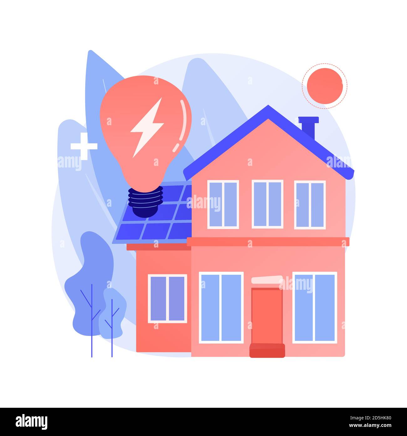Energy-plus house abstract concept vector illustration Stock Vector ...