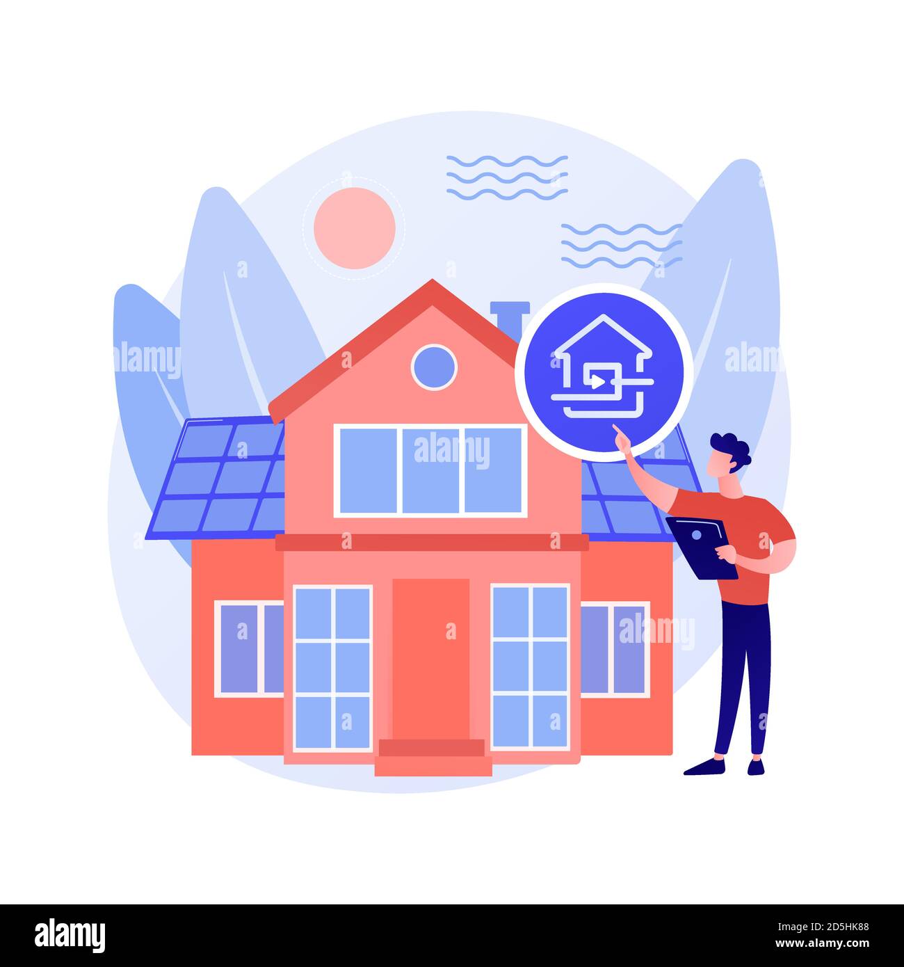 Passive house abstract concept vector illustration Stock Vector Image ...