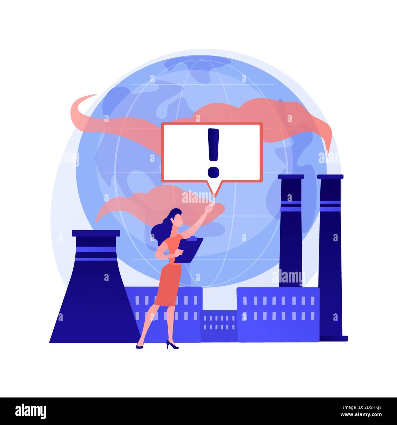 Industrial pollution abstract concept vector illustration Stock Vector ...