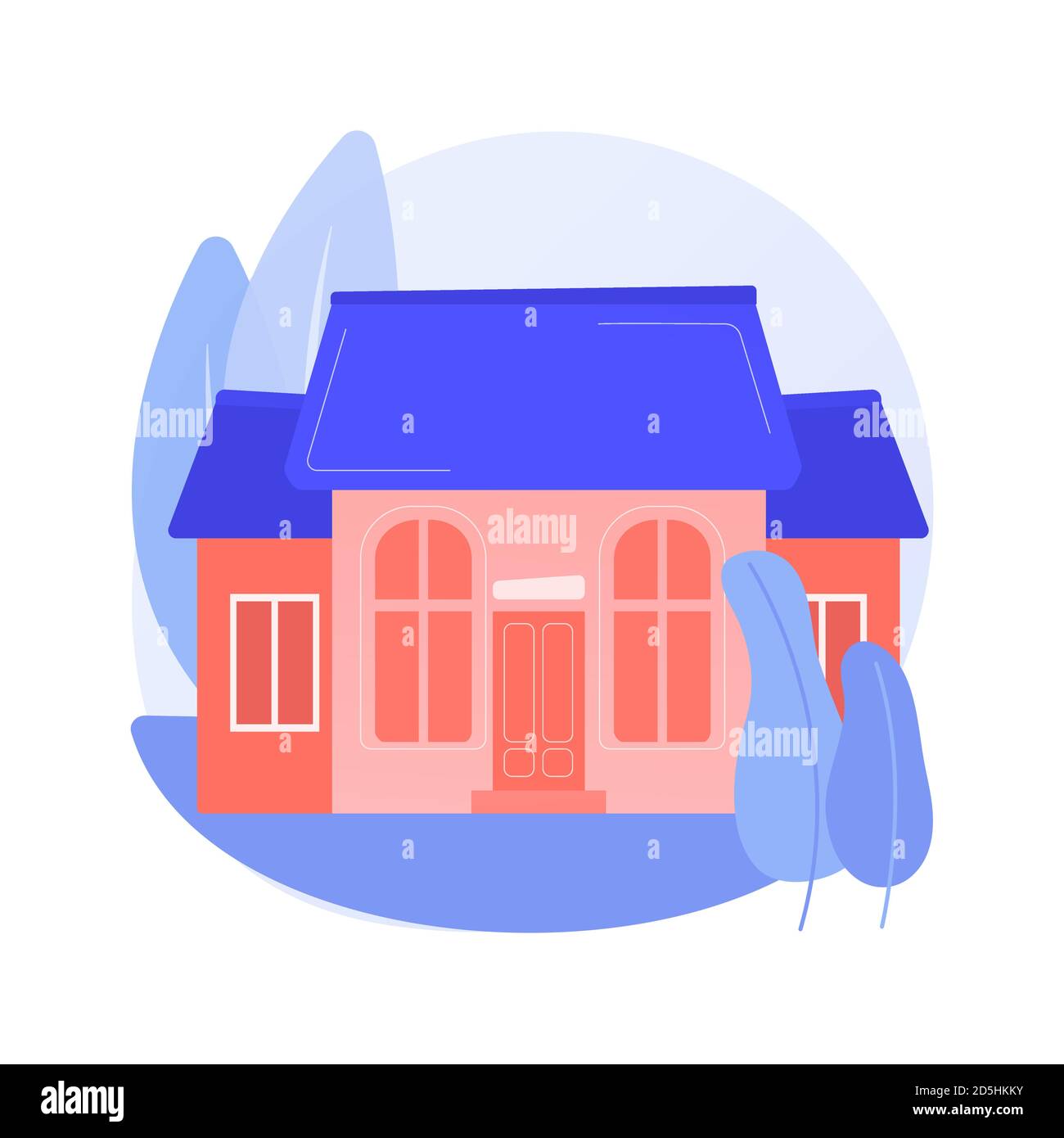 Detached house abstract concept vector illustration Stock Vector Image ...