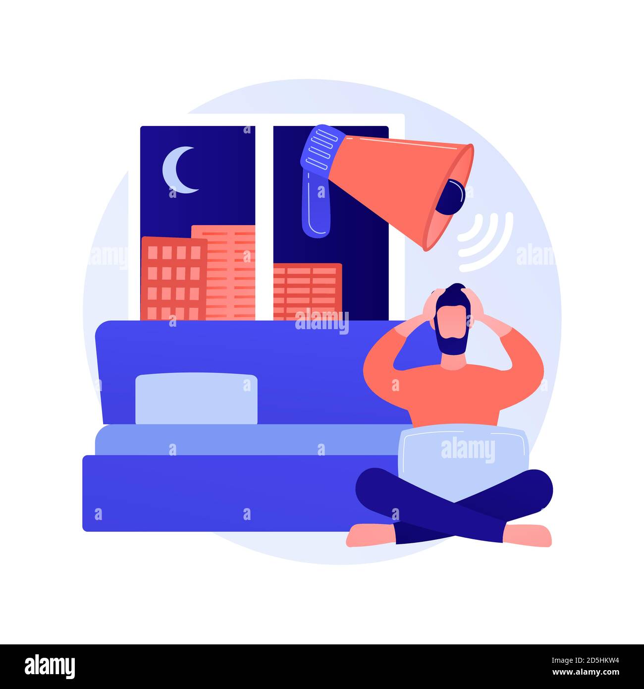 Sleep disturbances abstract concept vector illustration Stock Vector ...