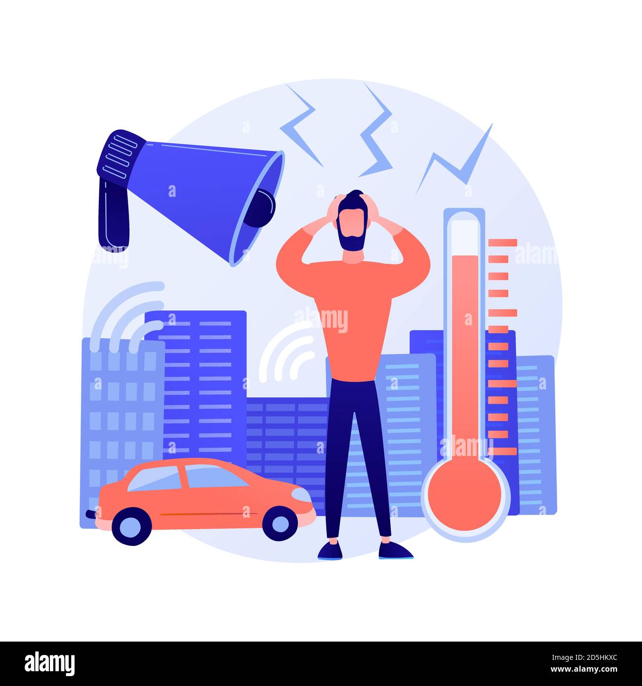 High stress levels abstract concept vector illustration Stock Vector ...