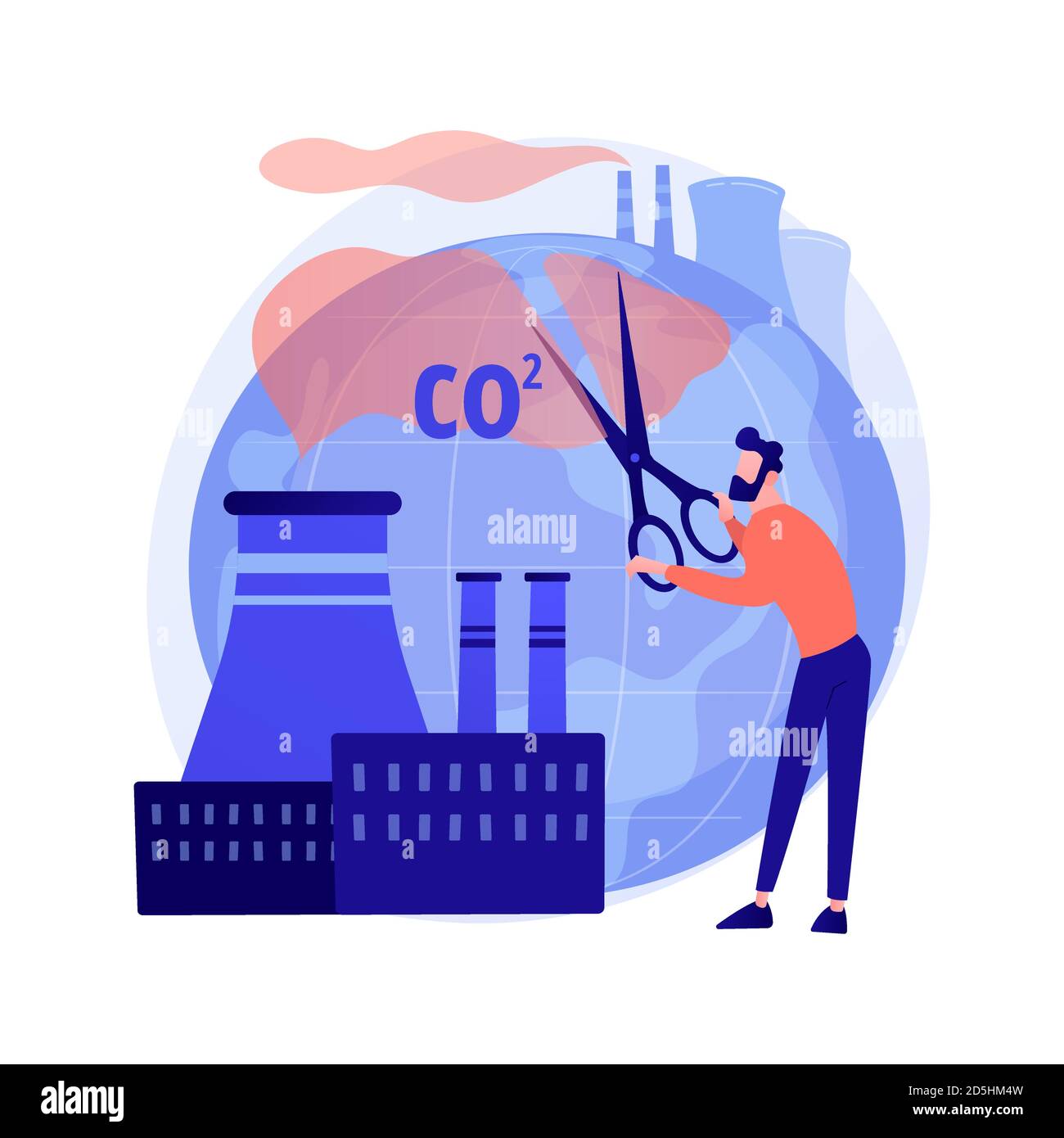 CO2 emission vector concept metaphor Stock Vector Image & Art - Alamy