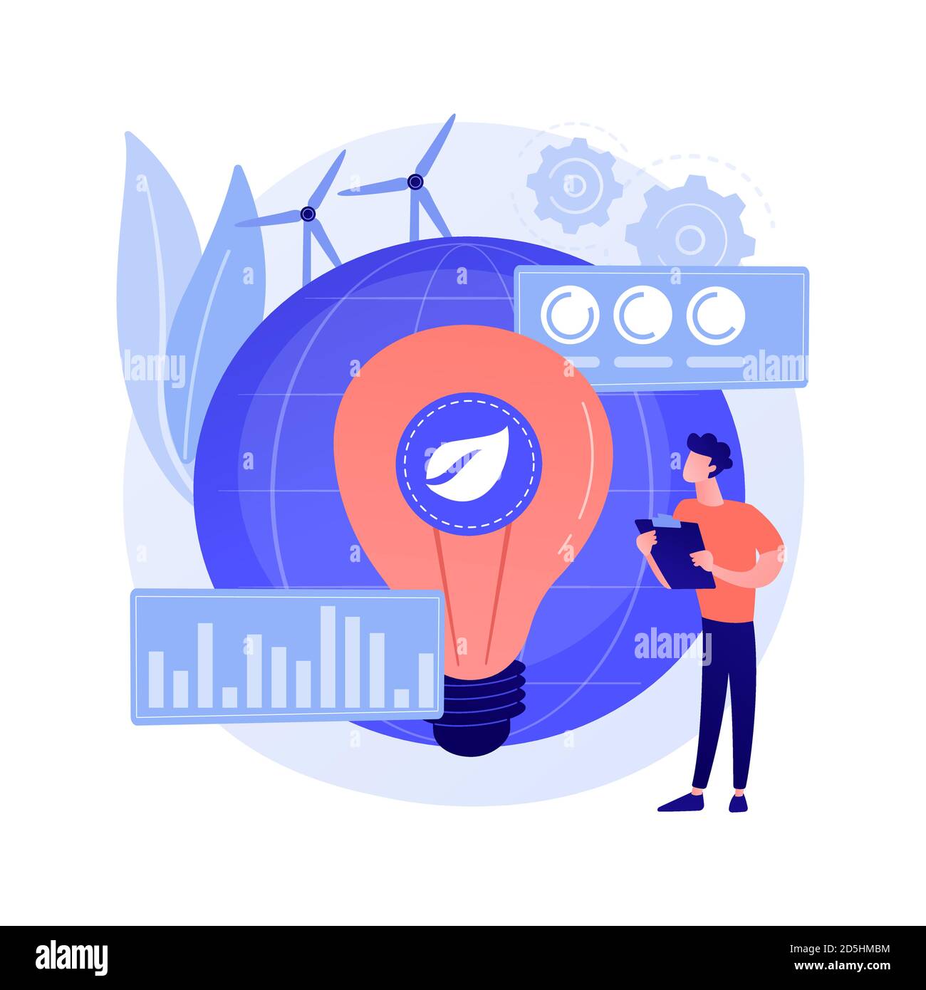 Green economy abstract concept vector illustration Stock Vector Image ...