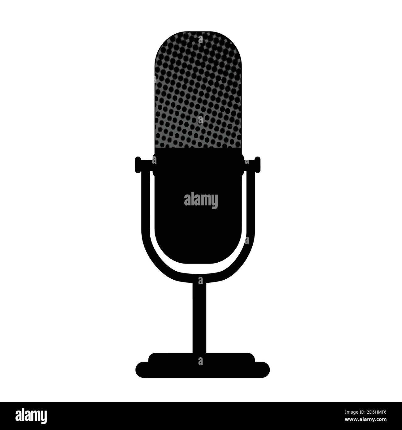 Microphone icon on white background, vector illustration Stock Vector ...