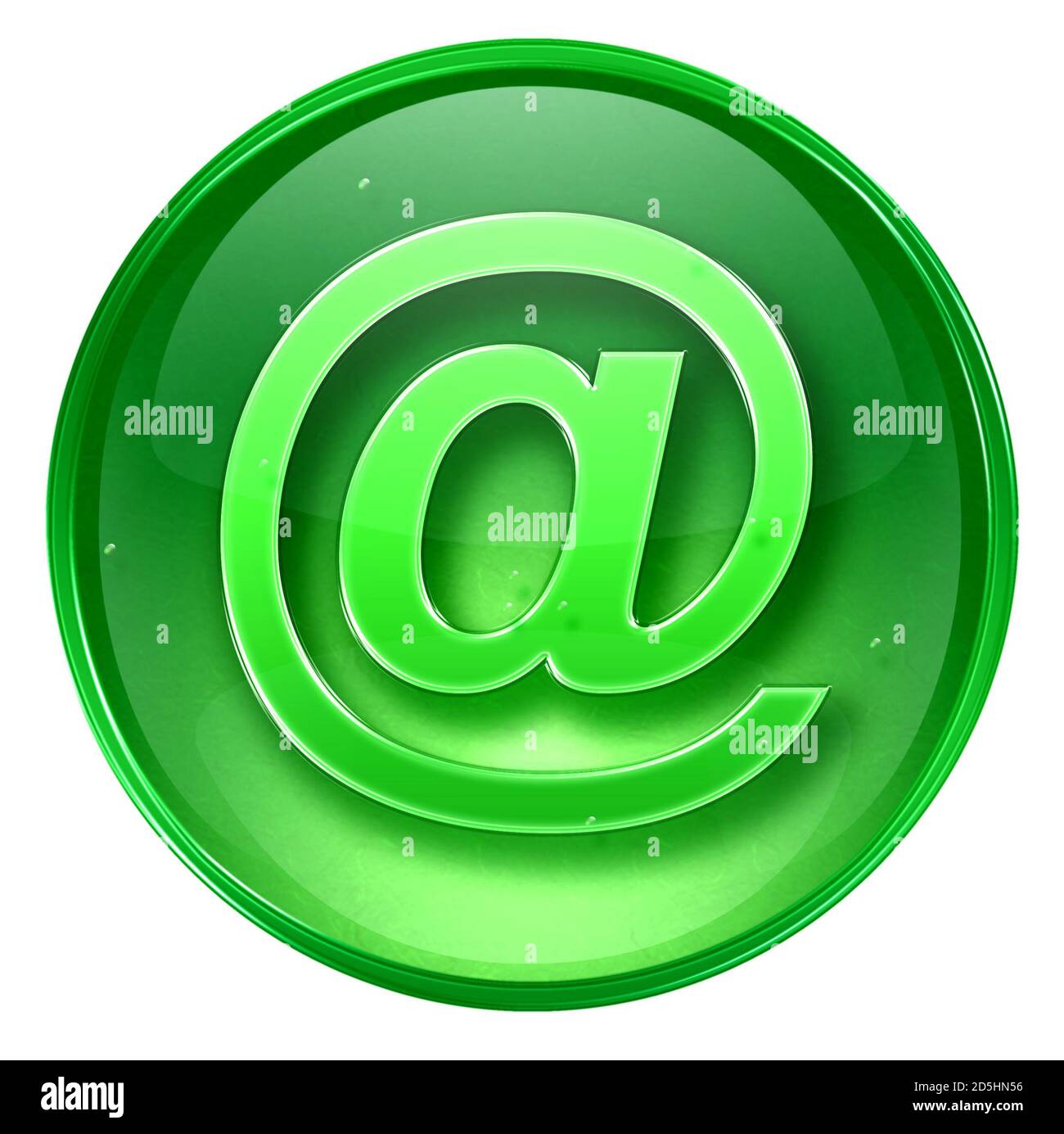 mail icon green, isolated on white background Stock Photo - Alamy