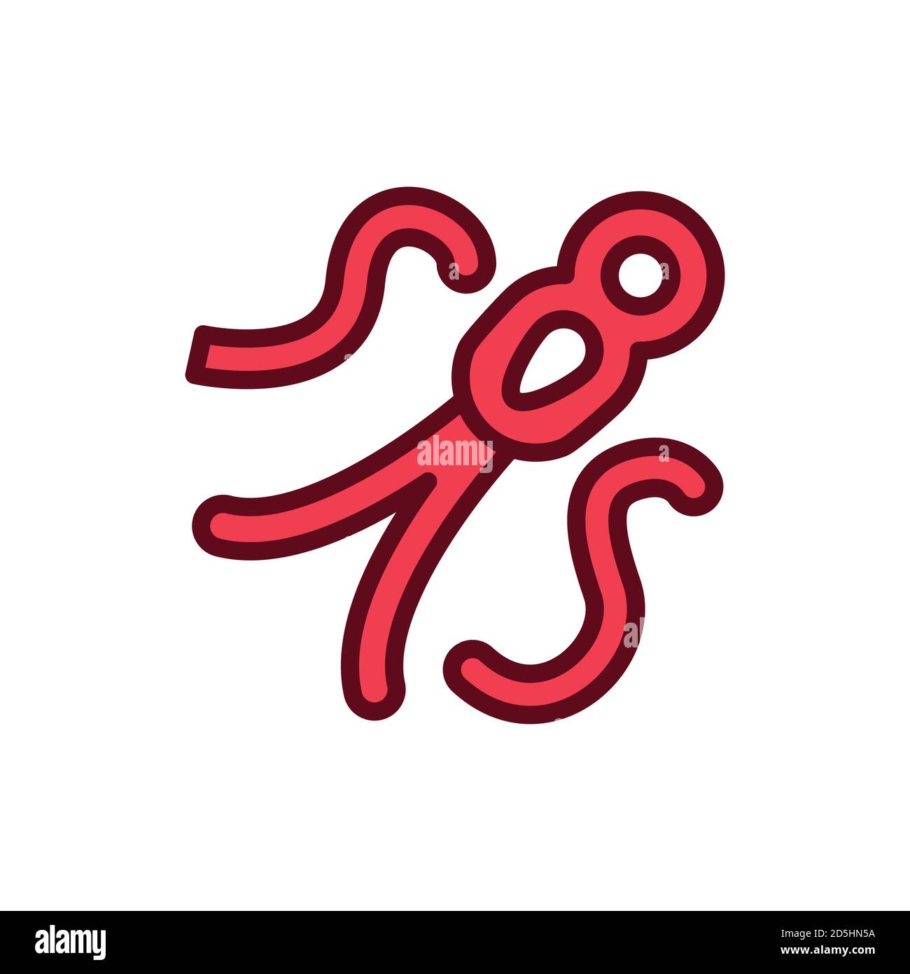 Virus ebola color line icon. Vector illustration. Outline pictogram ...