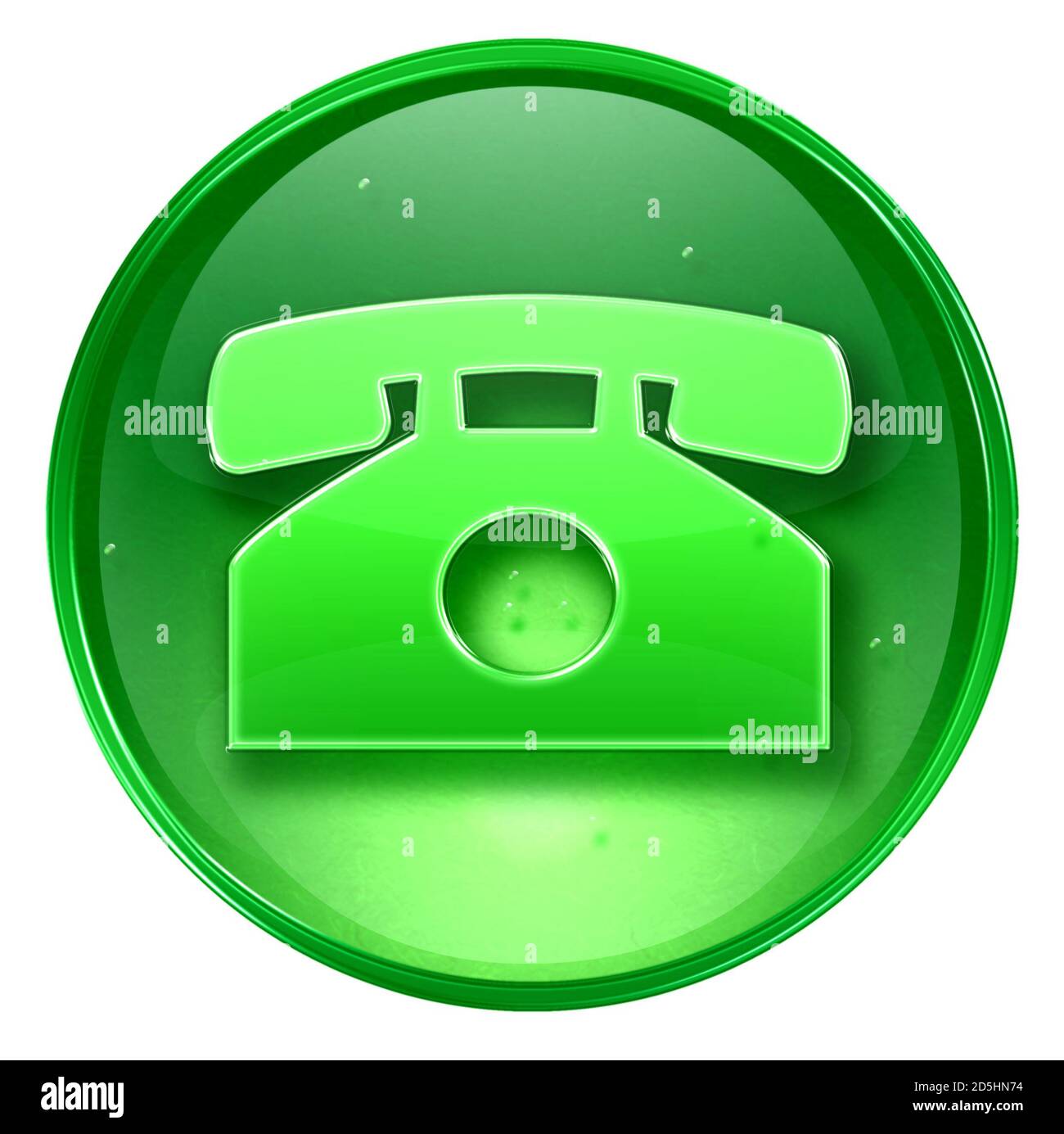 phone icon green, isolated on white background Stock Photo - Alamy