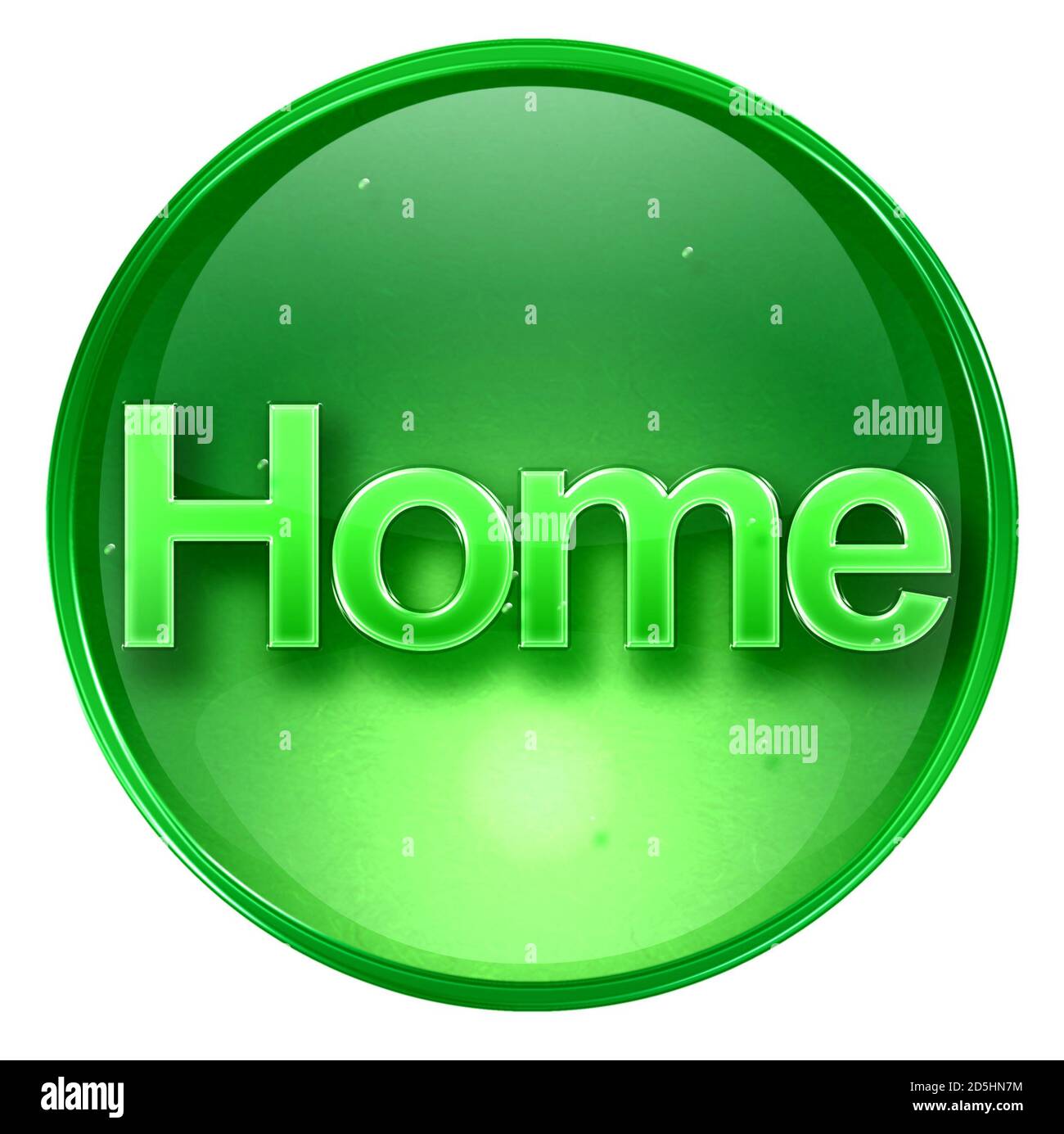 home icon green, isolated on white background Stock Photo - Alamy