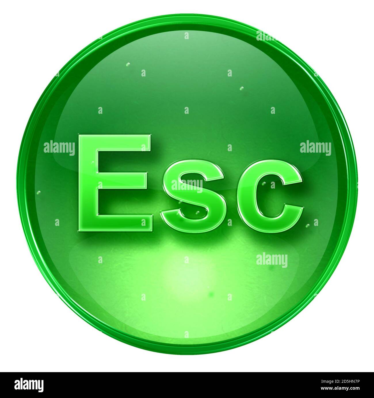 Esc icon green, isolated on white background Stock Photo - Alamy