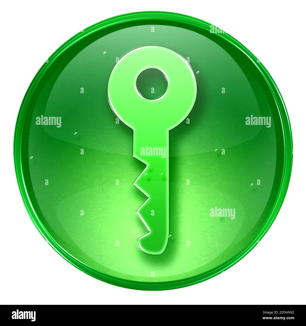 Key icon green, isolated on white background Stock Photo - Alamy