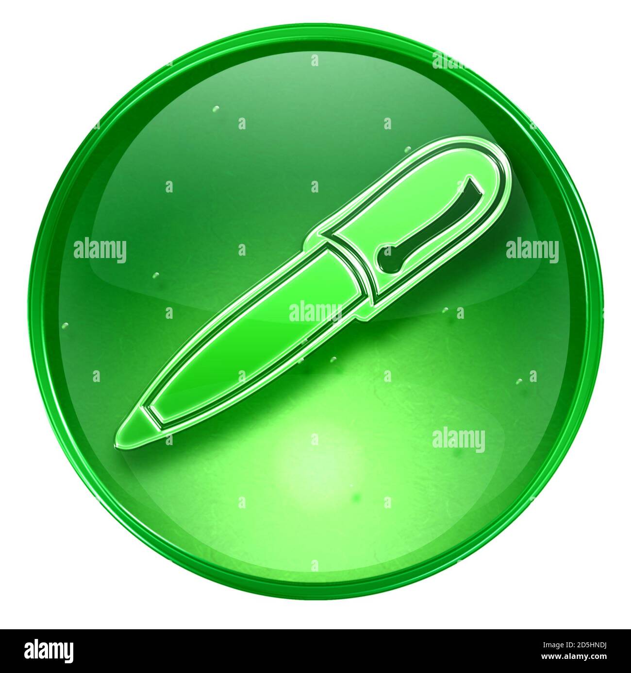 pen icon green, isolated on white background Stock Photo - Alamy