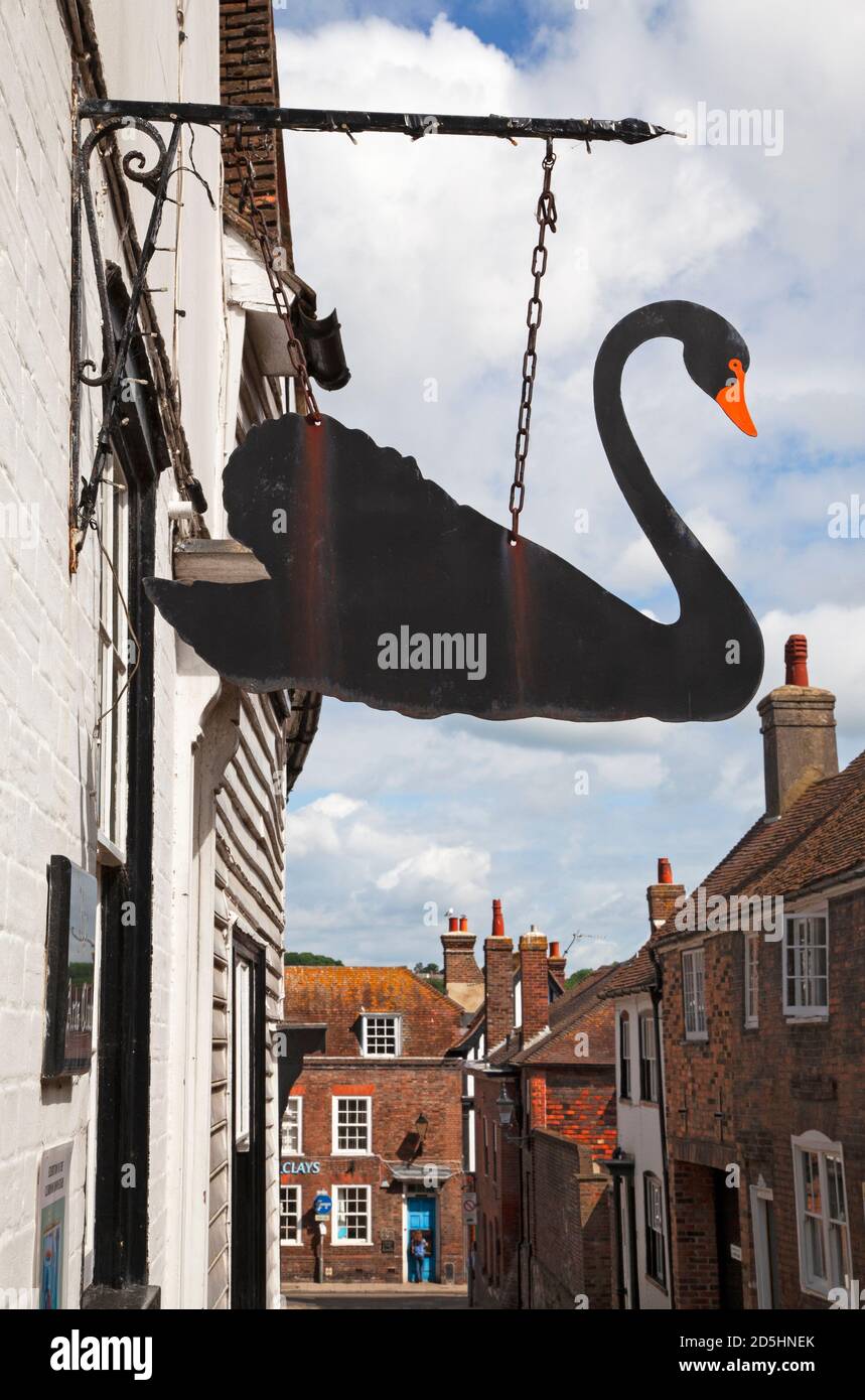 Black swan sign hi-res stock photography and images - Alamy