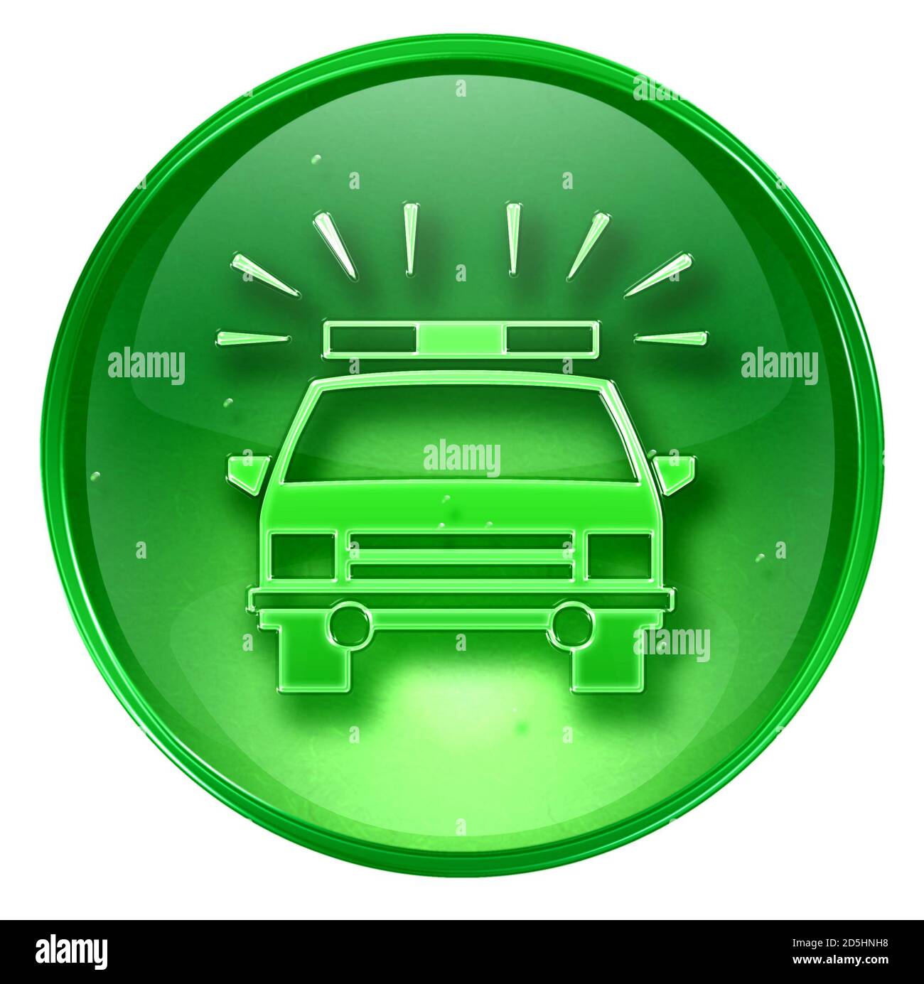 police icon green, isolated on white background Stock Photo - Alamy