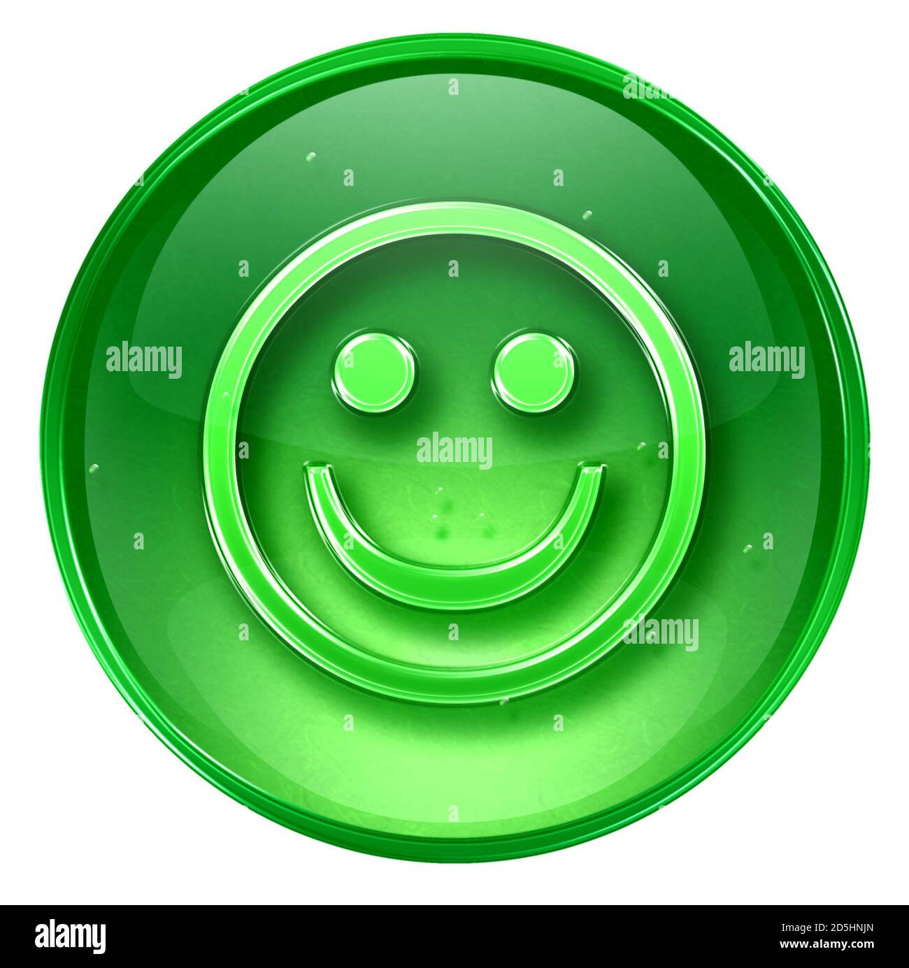 Smiley Face green, isolated on white background Stock Photo - Alamy