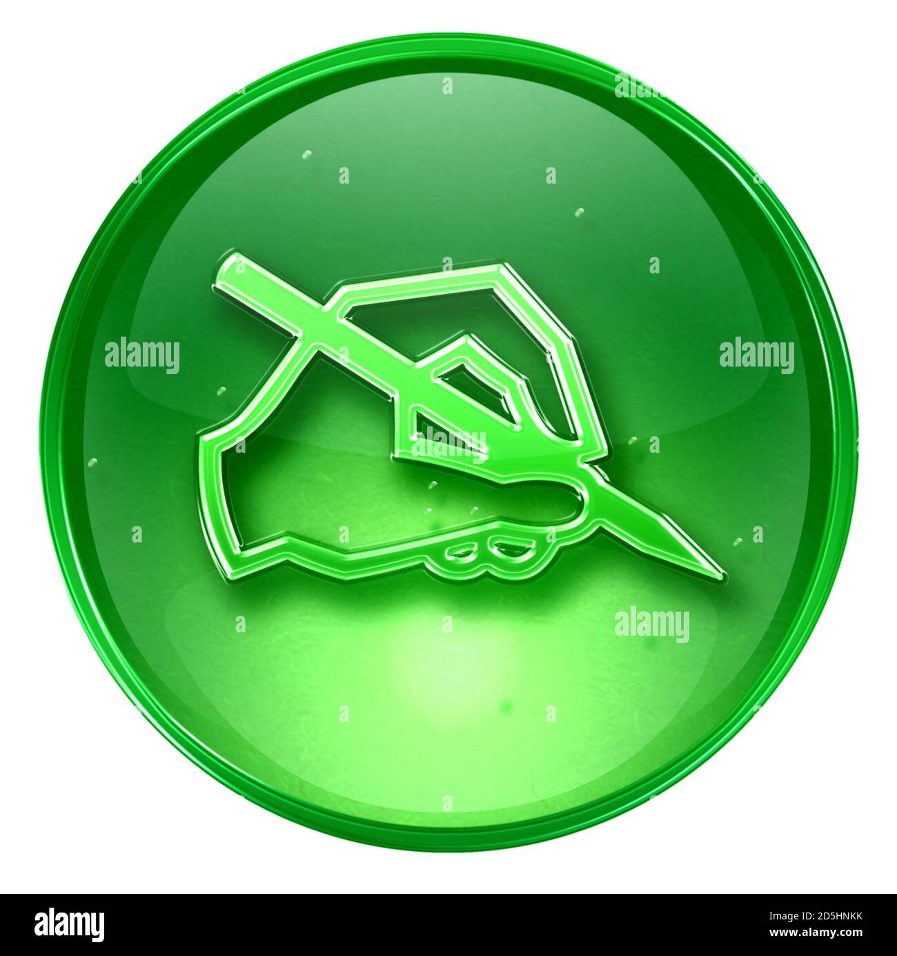 email icon green, isolated on white background Stock Photo - Alamy
