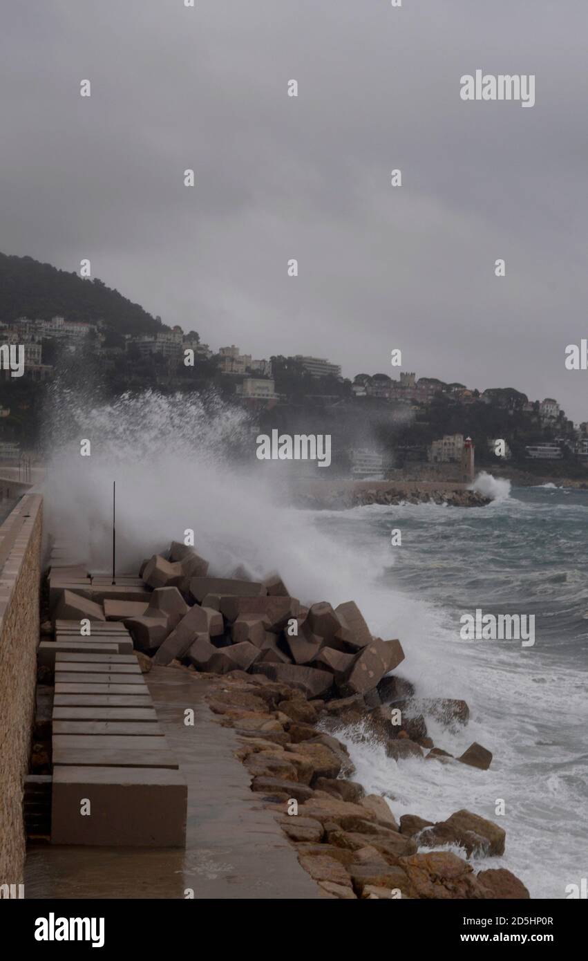 October 2nd, 2020 The storm Alex in the south of France Stock Photo - Alamy
