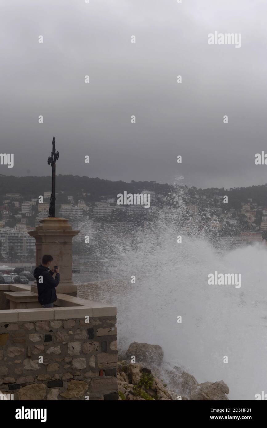 October 2nd, 2020 The storm Alex in the south of France Stock Photo - Alamy