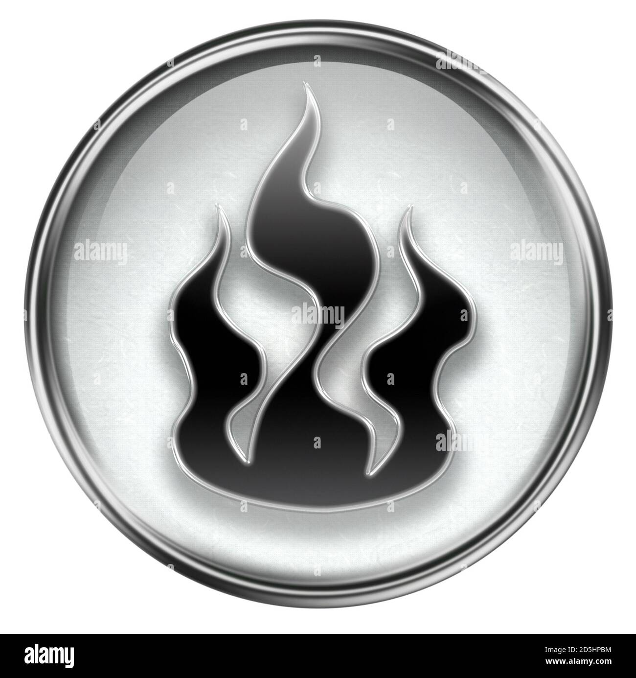 Industry warning sign grey, isolated on white background Stock Photo ...