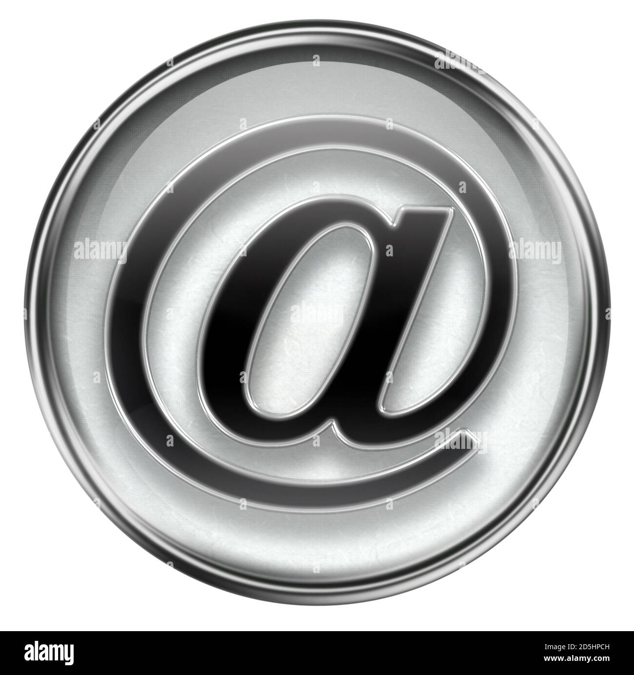 email symbol grey, isolated on white background Stock Photo - Alamy