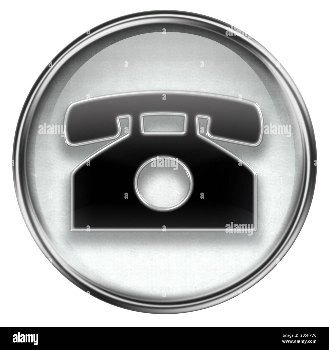 phone icon grey, isolated on white background Stock Photo - Alamy