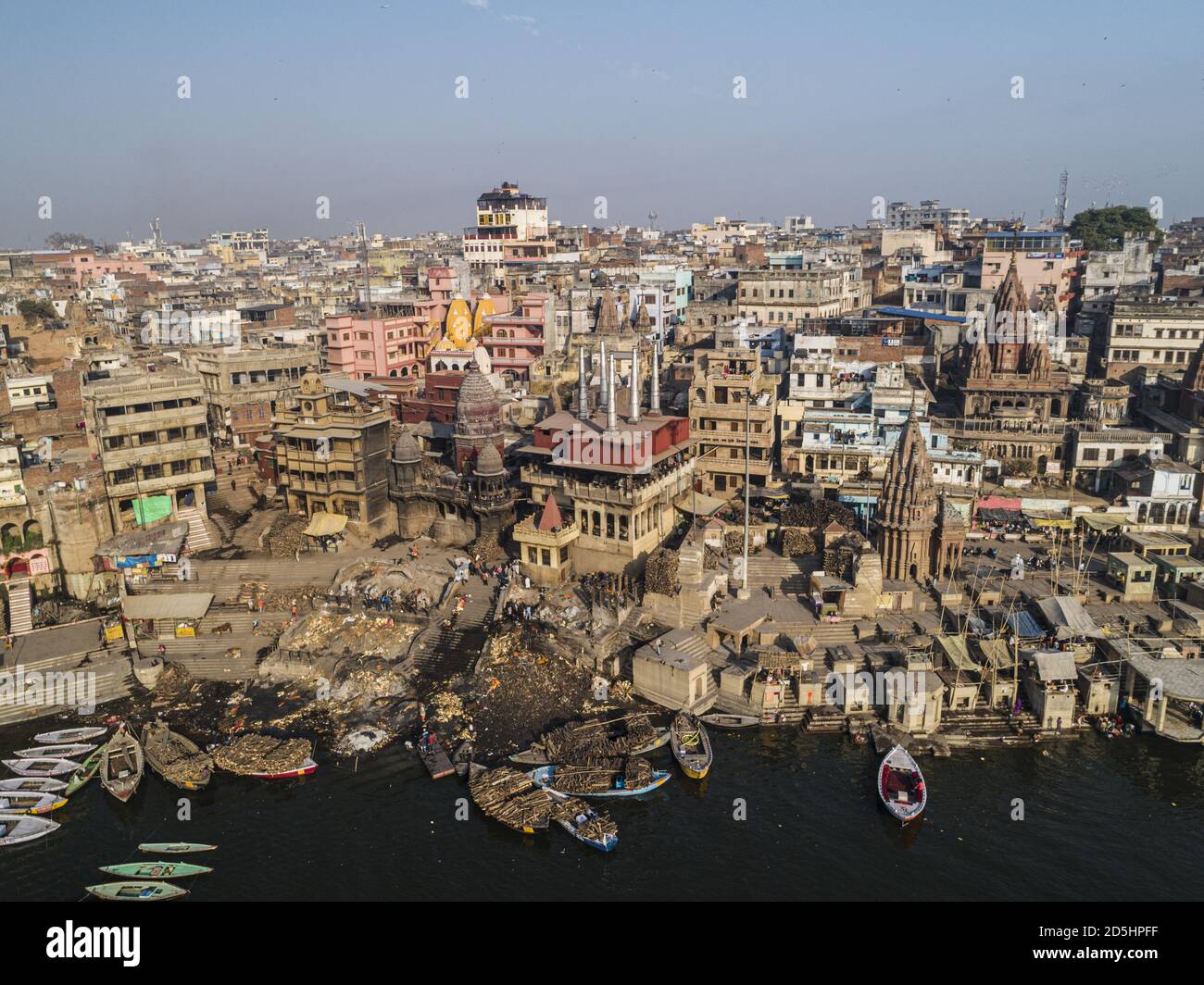 Aerial vievw of Varanasi, India, Asia Stock Photo - Alamy