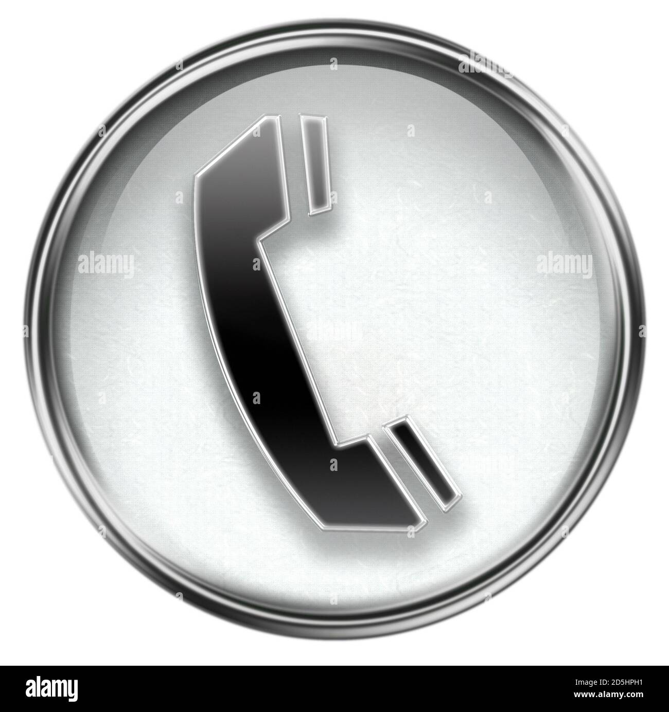 phone icon grey, isolated on white background Stock Photo - Alamy
