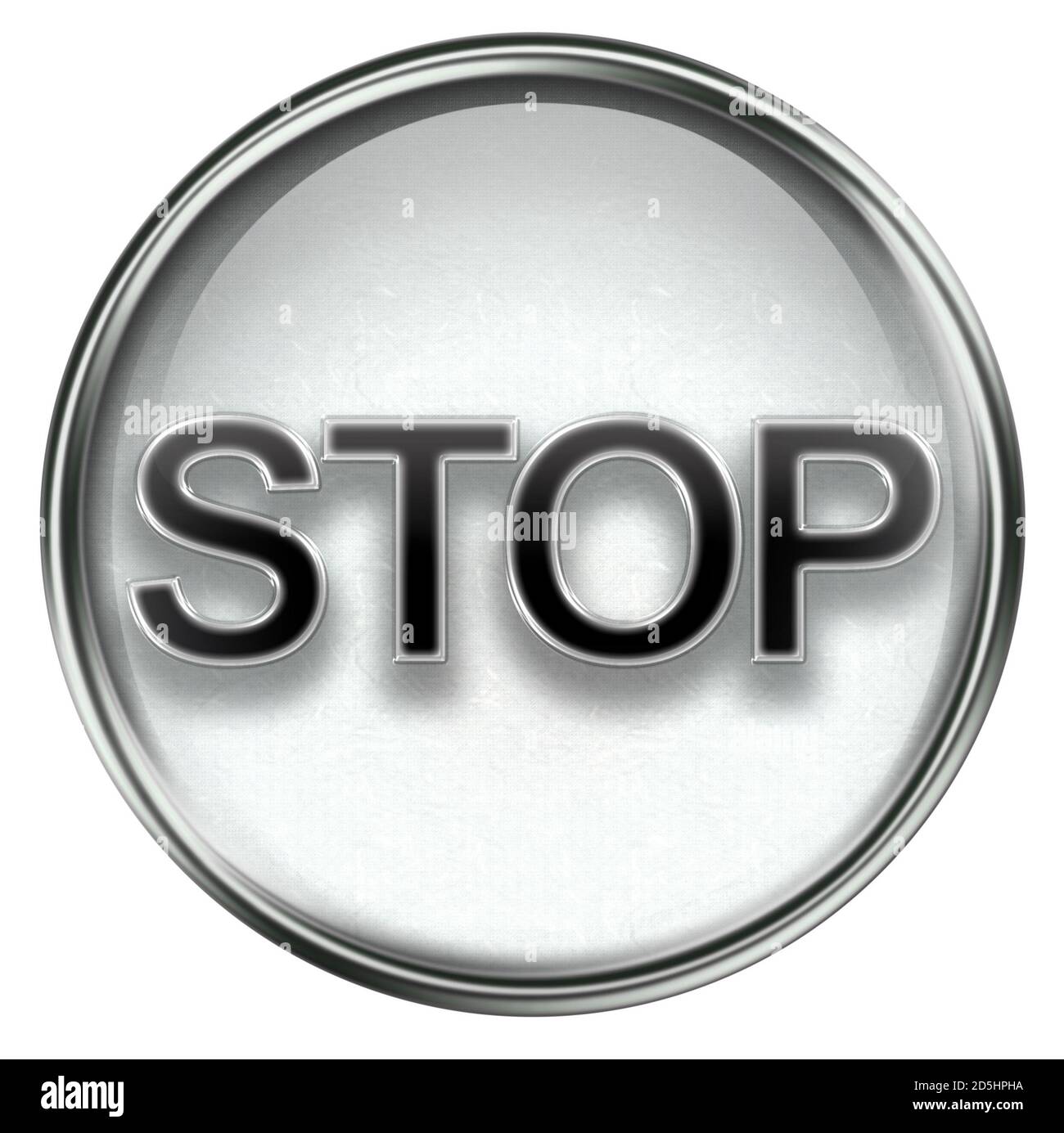 Stop icon grey Stock Photo - Alamy