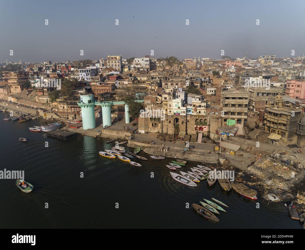 Aerial vievw of Varanasi, India, Asia Stock Photo - Alamy