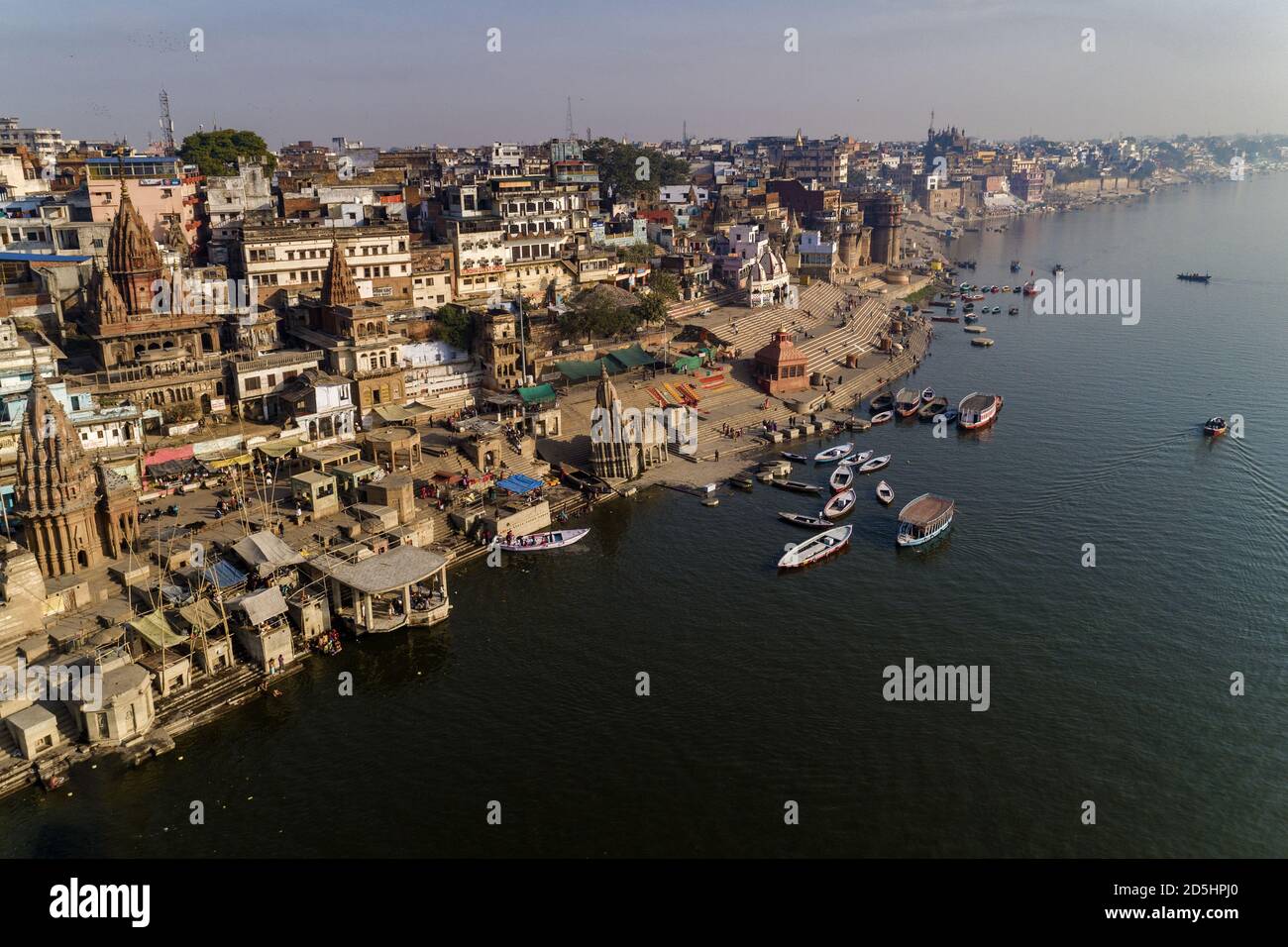 Aerial vievw of Varanasi, India, Asia Stock Photo - Alamy