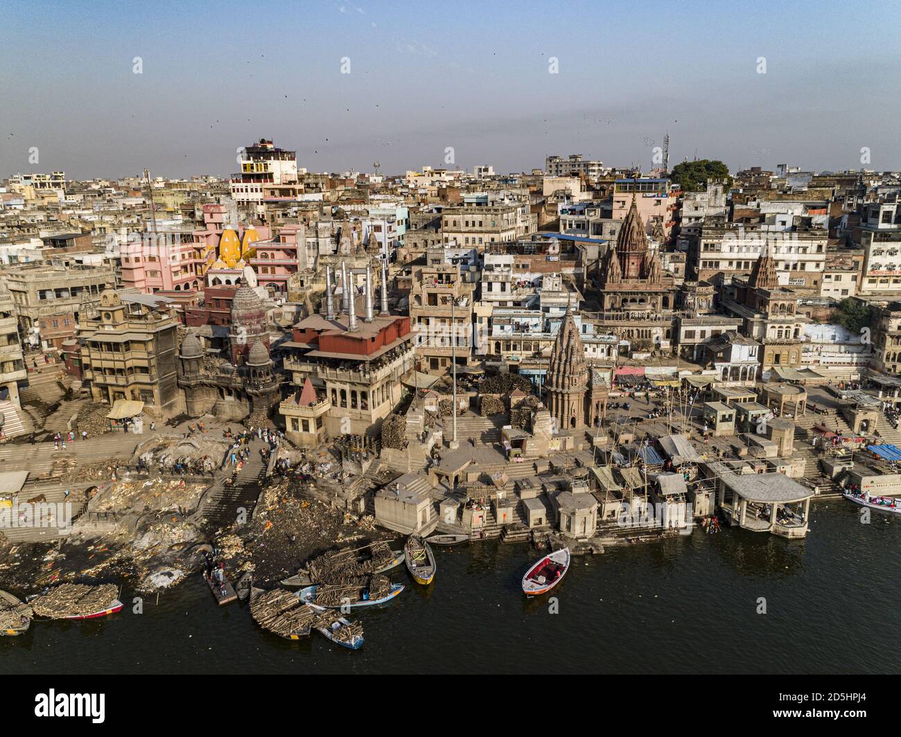 Aerial vievw of Varanasi, India, Asia Stock Photo - Alamy