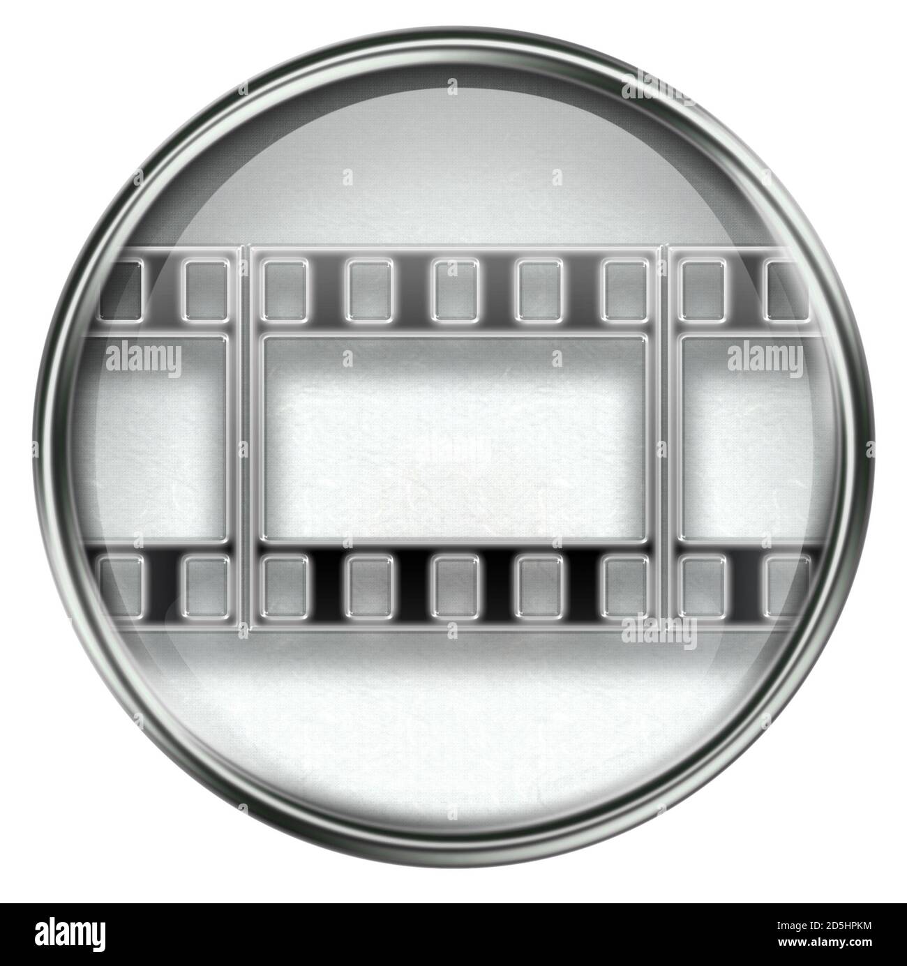 Film icon grey Stock Photo - Alamy