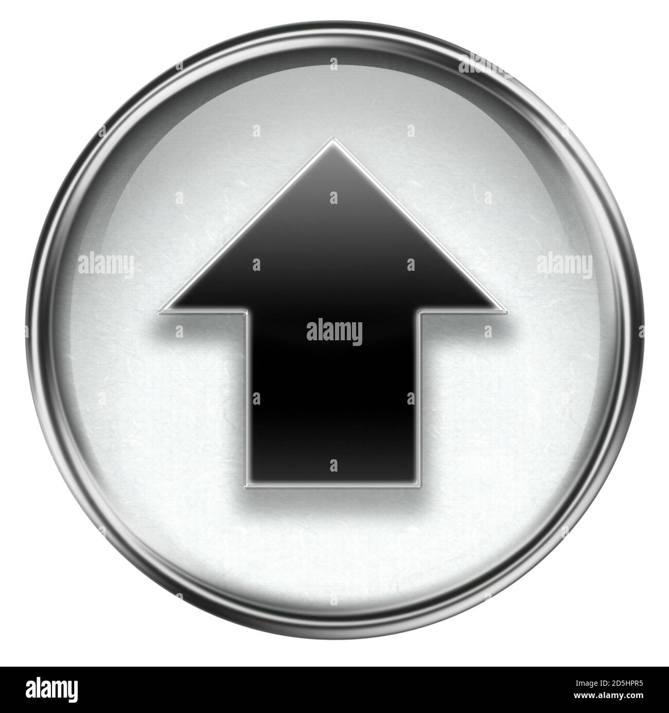 Upload icon grey, isolated on white background Stock Photo - Alamy