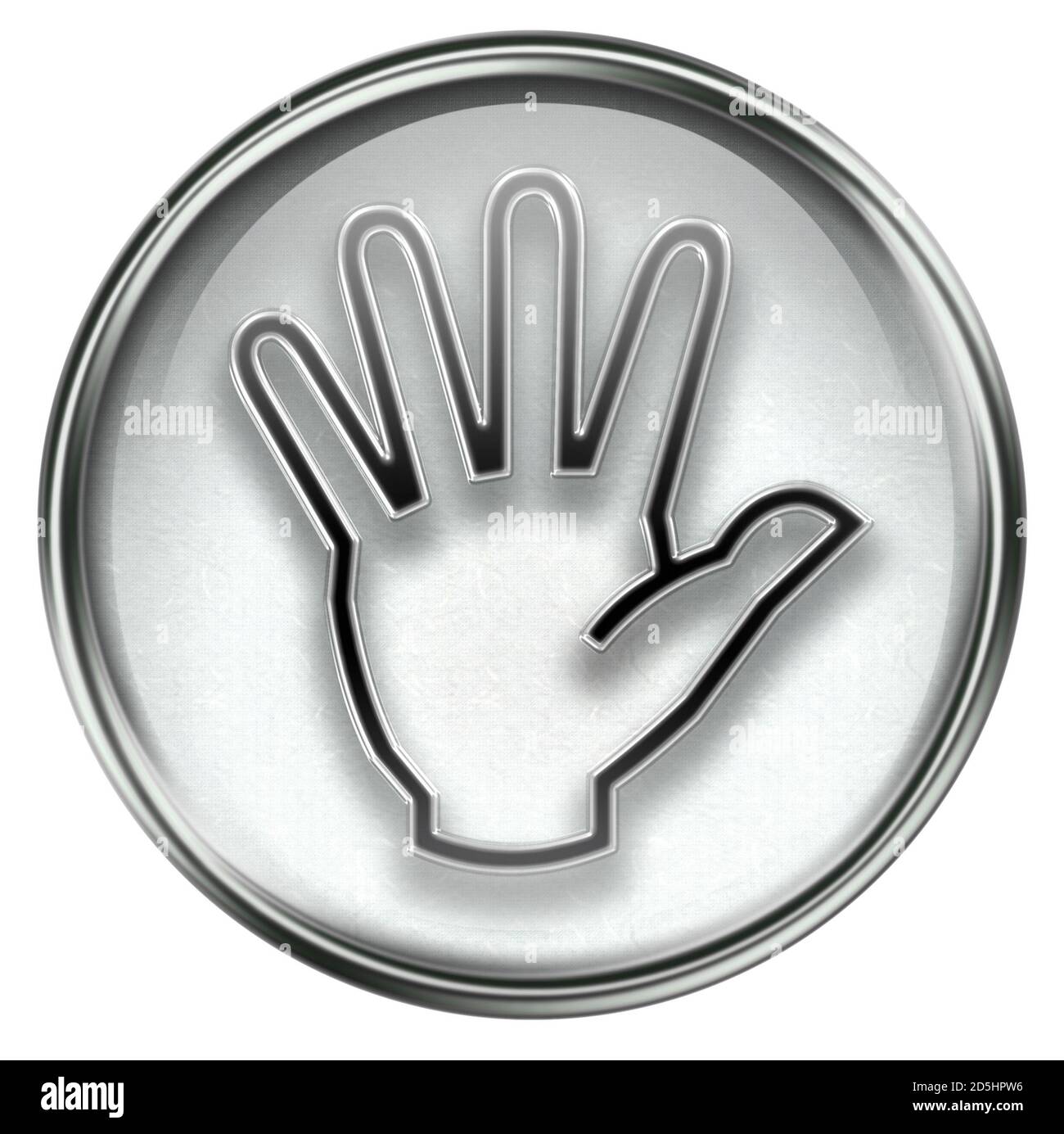 hand icon grey Stock Photo - Alamy