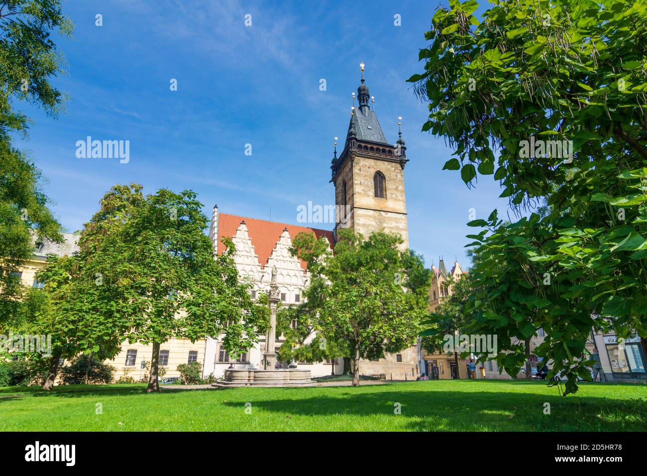 Prague Charles Square New Town Hall High Resolution Stock Photography ...