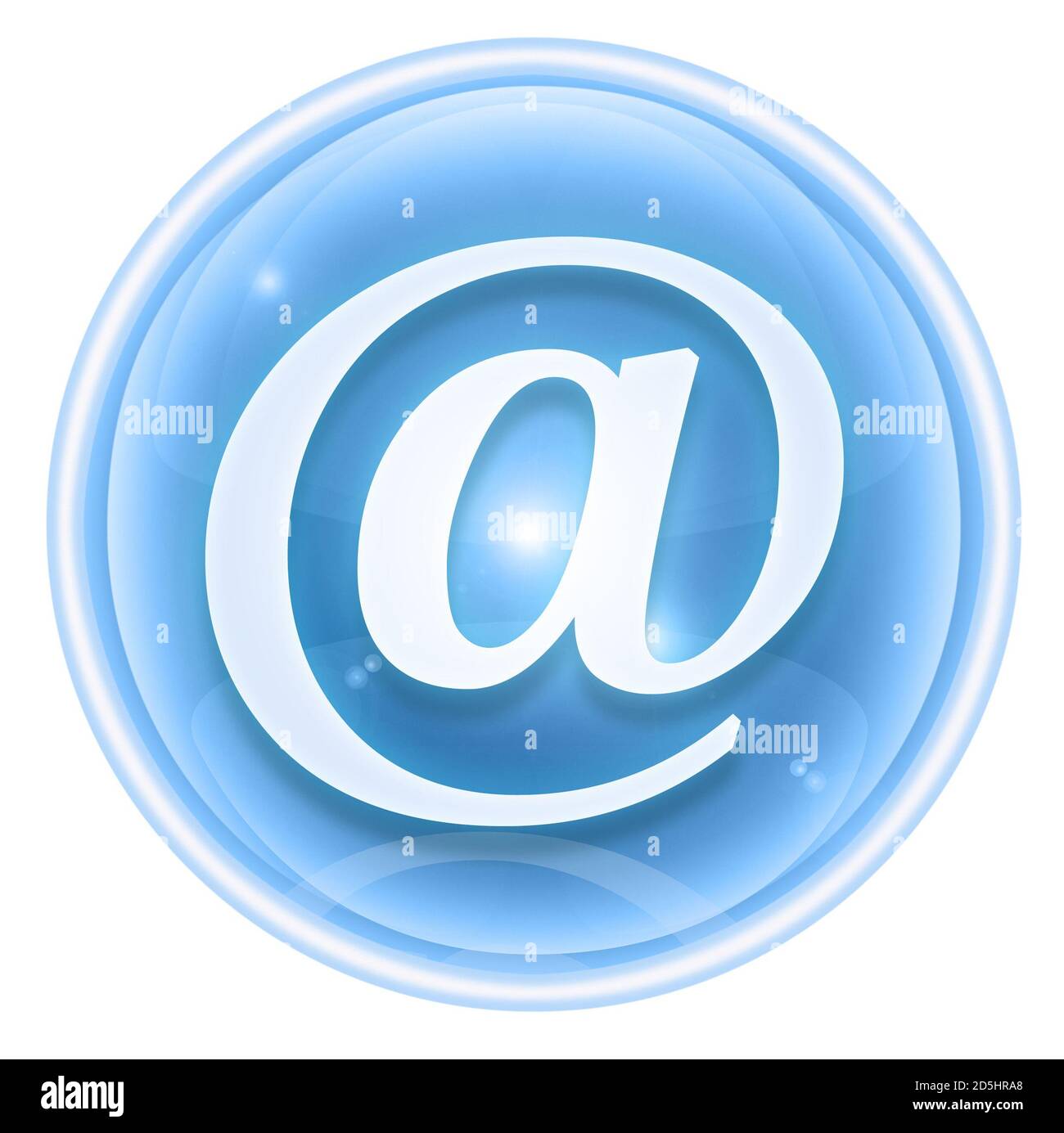 email icon ice, isolated on white background Stock Photo - Alamy