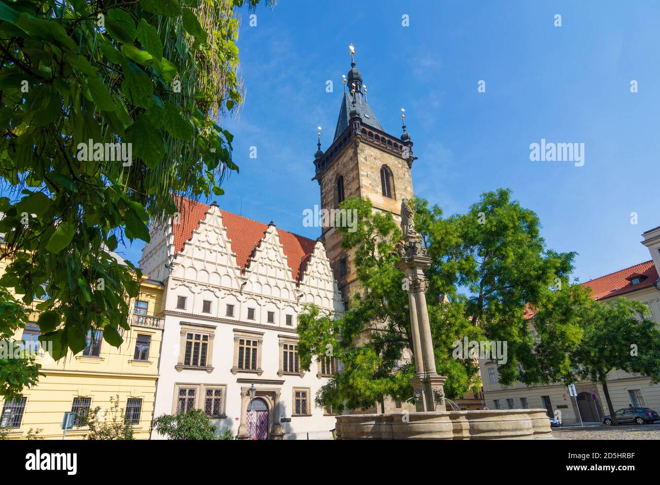 Prague Charles Square New Town Hall High Resolution Stock Photography ...