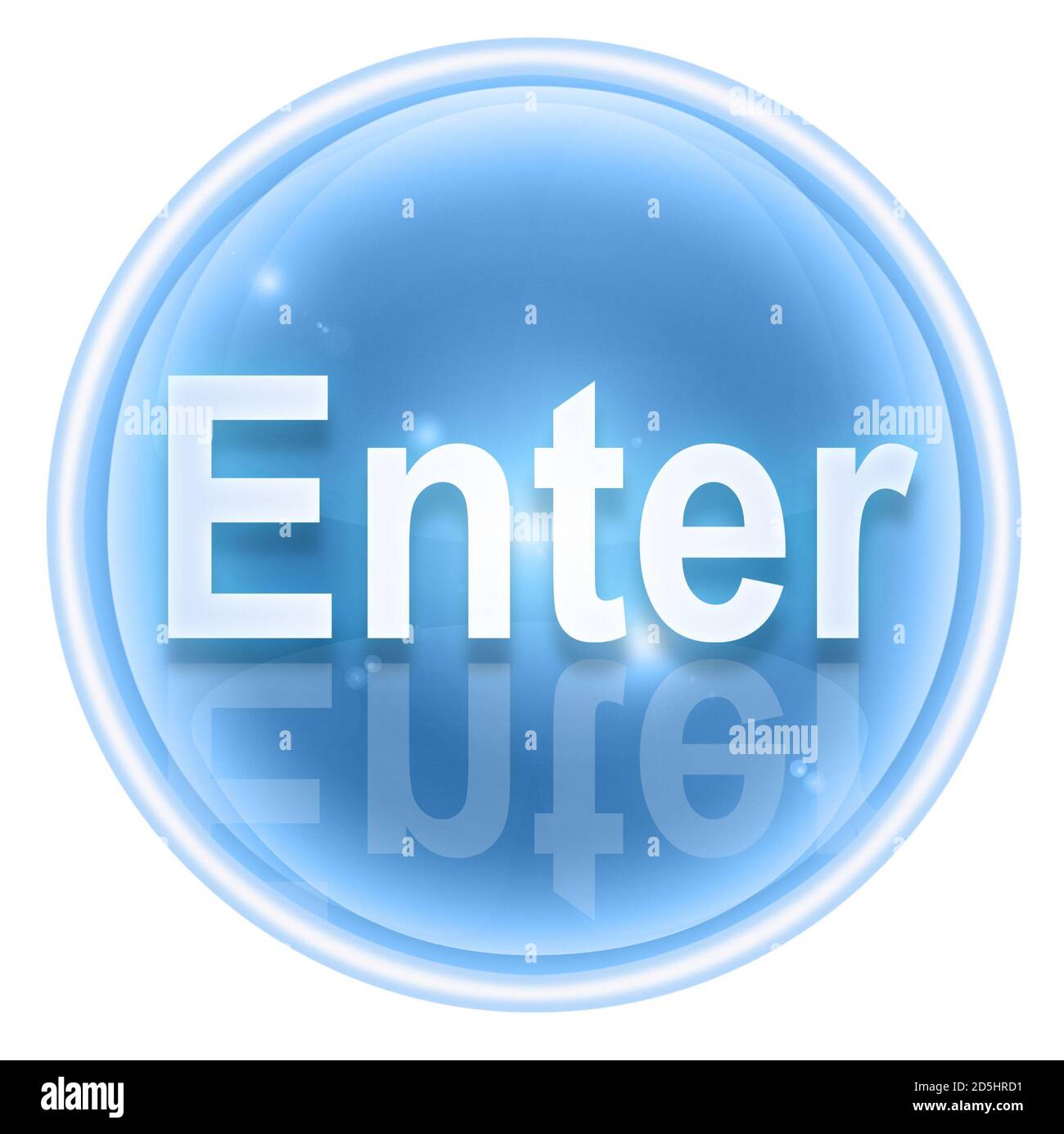Enter icon ice, isolated on white background Stock Photo - Alamy