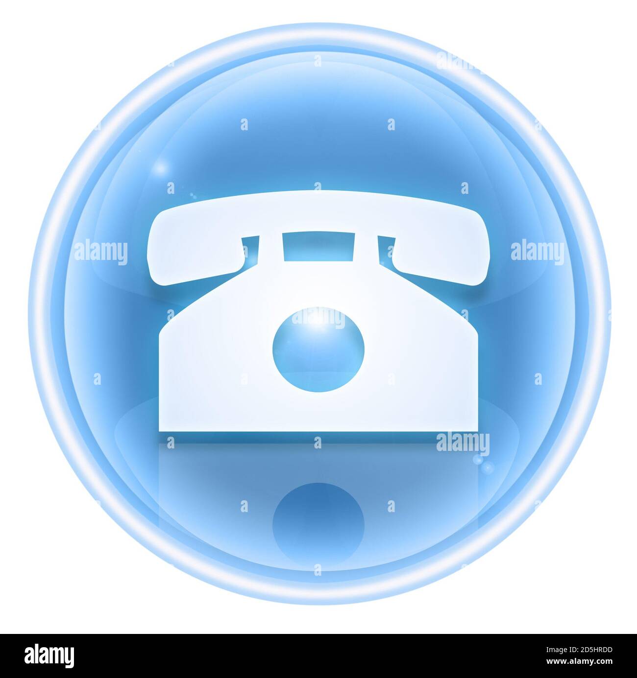phone icon ice, isolated on white background Stock Photo - Alamy