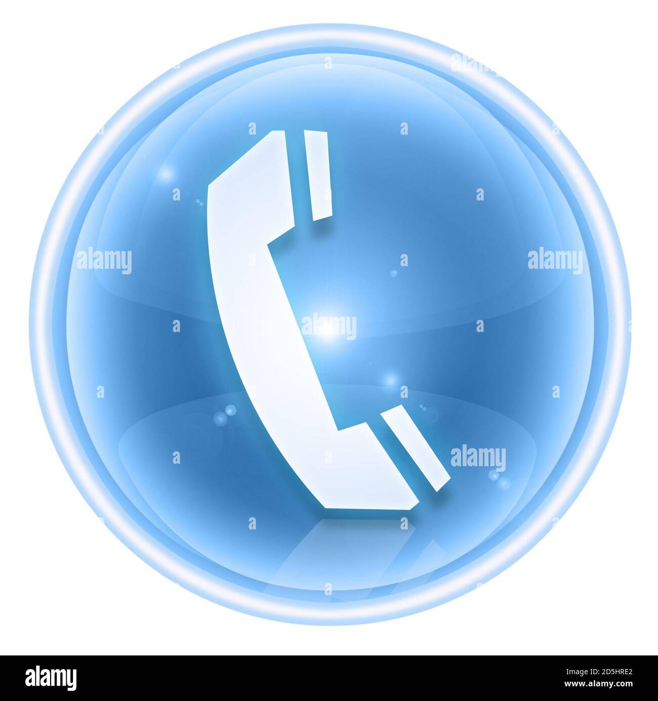 phone icon ice, isolated on white background Stock Photo - Alamy