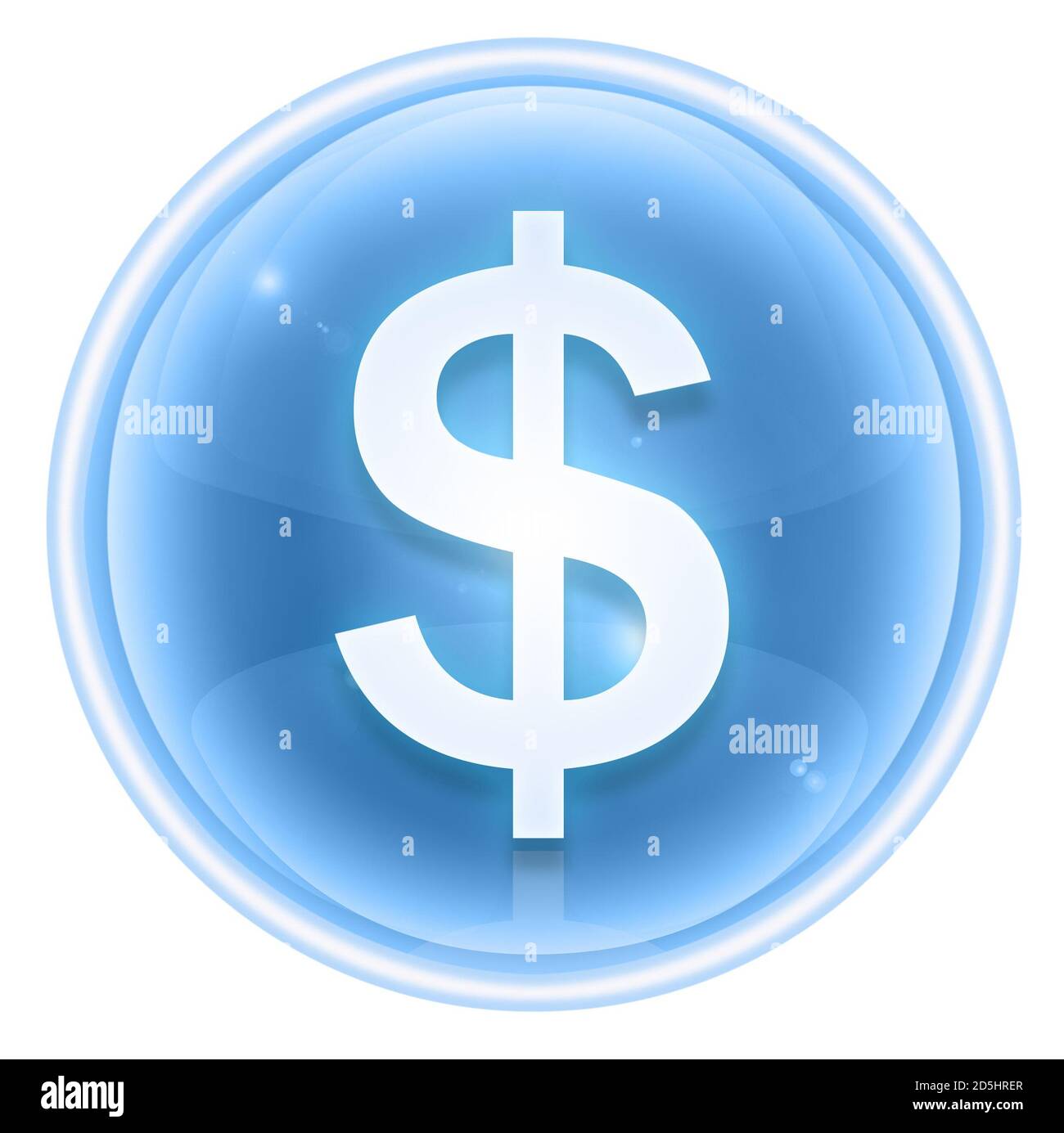 Dollar icon ice, isolated on white background Stock Photo - Alamy