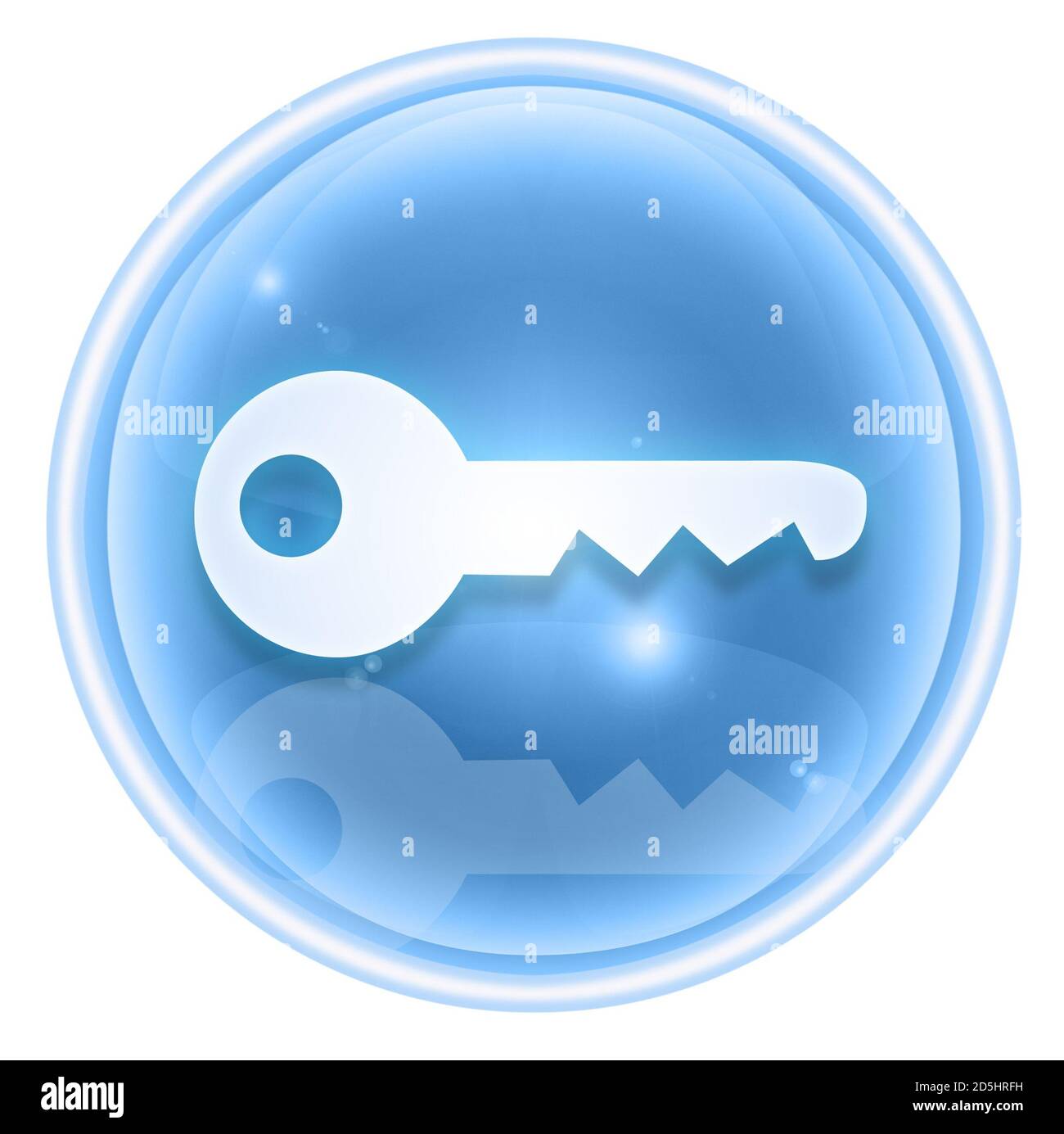 Key icon ice, isolated on white background Stock Photo - Alamy