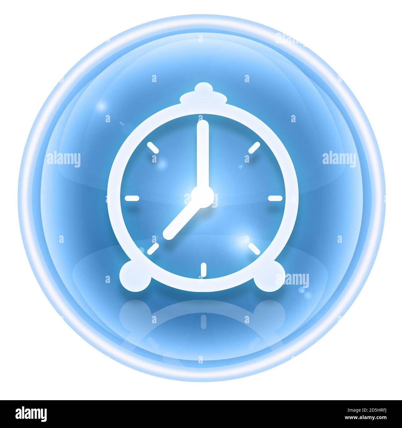 clock icon ice, isolated on white background Stock Photo - Alamy