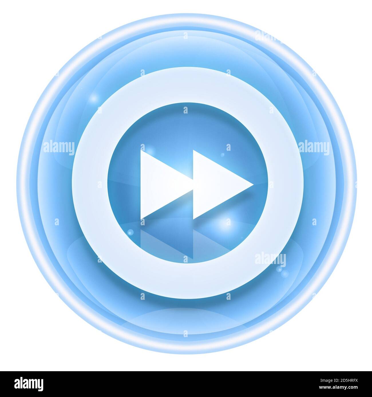 Rewind Forward icon ice, isolated on white background Stock Photo - Alamy