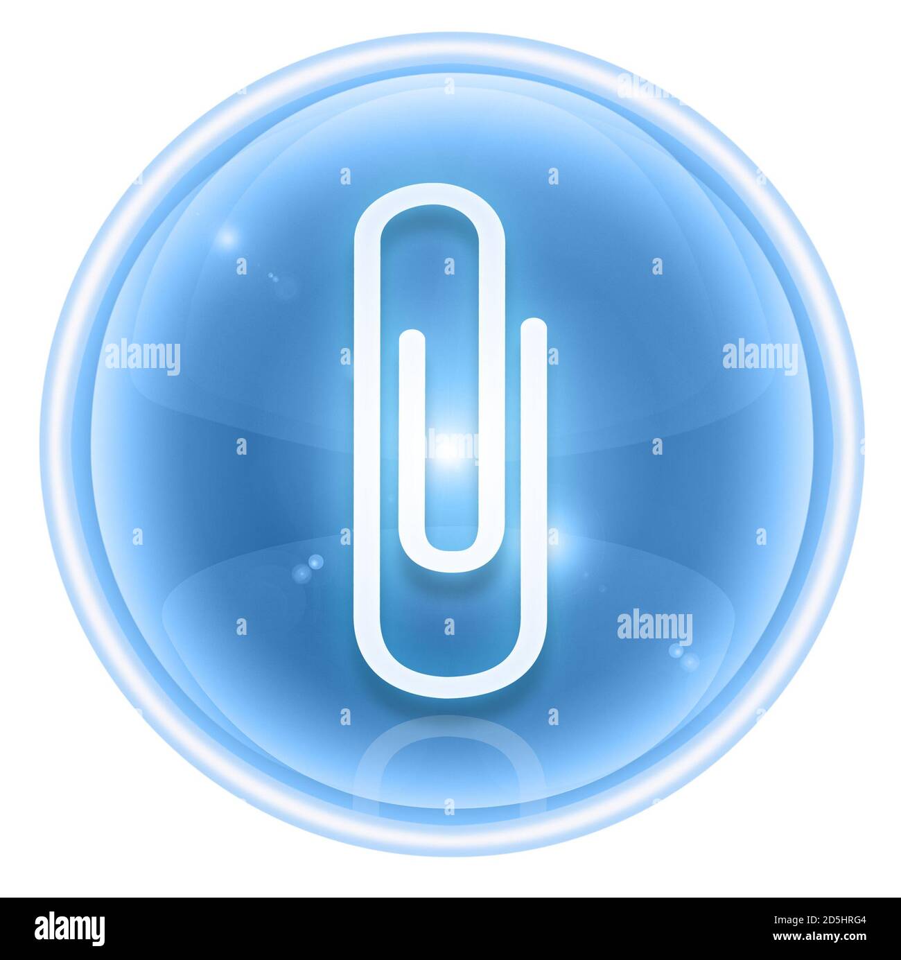 Blue paperclip icon on Cut Out Stock Images & Pictures - Alamy