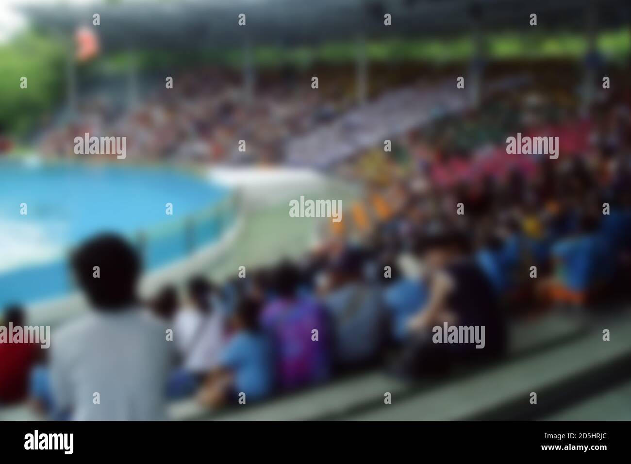 Spectator with blur background concept. Blurred crowd of spectators on ...