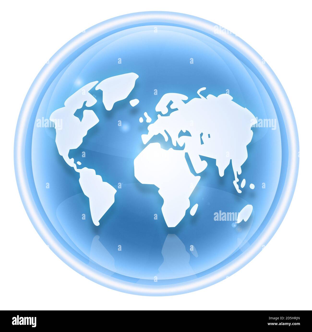 world icon ice, isolated on white background Stock Photo - Alamy