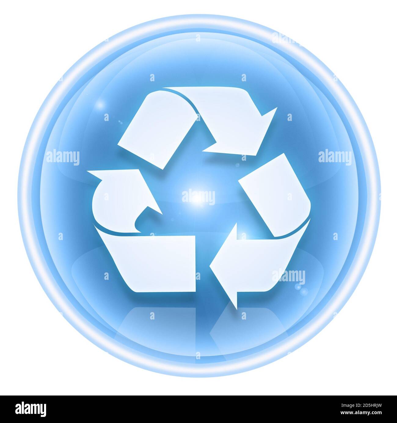Recycling symbol icon ice, isolated on white background Stock Photo - Alamy