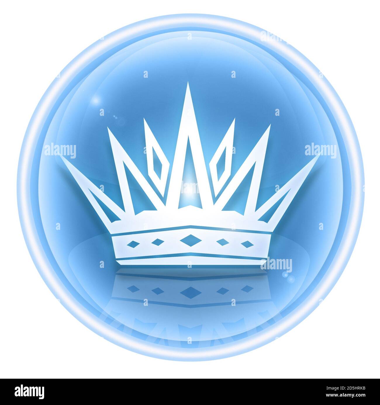 crown icon ice, isolated on white background Stock Photo - Alamy